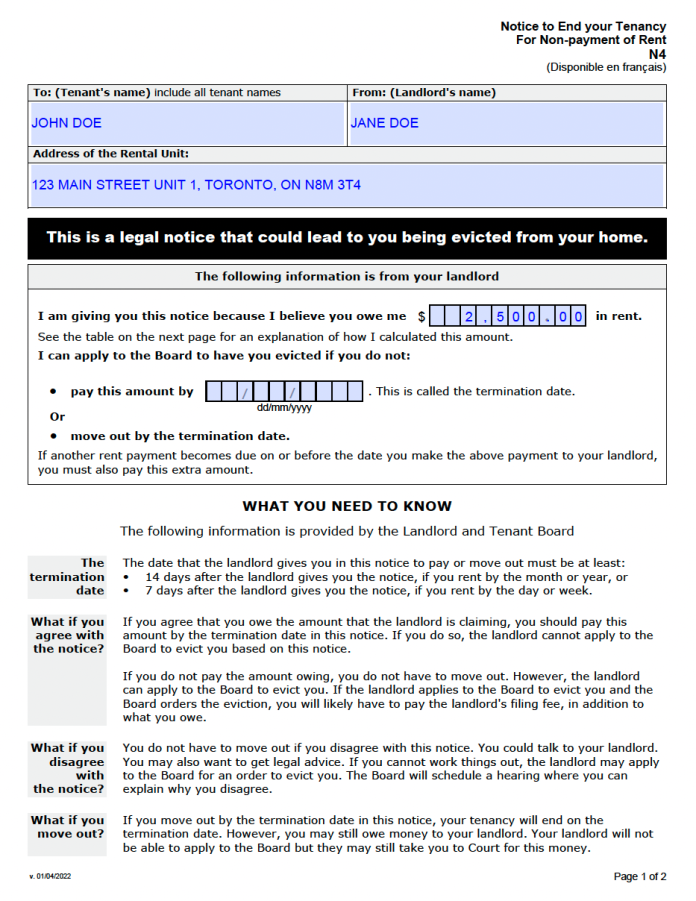 March 2024 – N4 Form Demonstration and How To in 60 Seconds - Ontario ...
